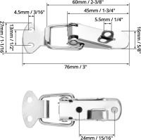 China Stainless Steel 304 Toggle Latch Nickel Plated Zinc Finish Spring Loaded Box Clamp Lock Hardware Product for sale