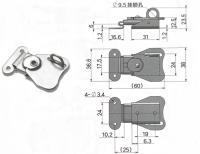China Custom Acceptable Monitoring Equipment Hardware 304 Stainless Steel Lockable Butterfly Toggle Latch Fasteners for sale