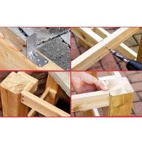 China Custom Galvanized Steel Wood Connector Hardware Metal Decorative L Bracket For Timber for sale