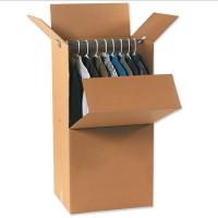 China Custom Removable Hanging Rod Suitable for Hanging Clothes Cardboard Wardrobe Moving Box for sale