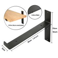 China Wholesale L Support Steel Wall Mounted Heavy Duty Floating Metal Shelf Support Bracket for sale