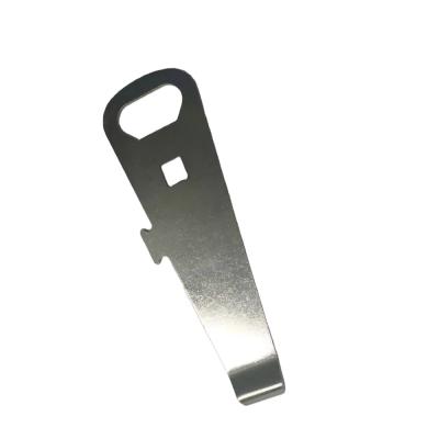 China Custom Stainless Iron Sublimation Blank Metal Flat Beer Bottle Opener for sale