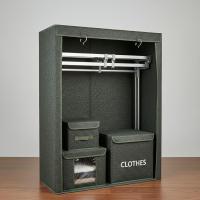 China Galvanized Sheet Foldable Moving Closet with Customizable Logo for Portable Wardrobe for sale