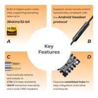 China Factory CX31993 COMTANG USB Audio Codec Module 384kHz/32bit DAC ADC Type-C 3.5mm Audio Adapter DAC AMP OEM for sale
