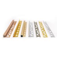 China Ready In Stock Brushed Aluminium Tile Trim , Anodized Metal Tile Trim 12mm for sale