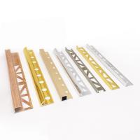 China Bronze Aluminum Corner Tile Trim 0.55mm Thickness 6063 Alu Material for sale