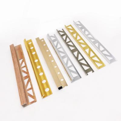 China L Shape Aluminum Tile Trim 12.5mm Height 6463 Alu Material Electrophoresis for sale