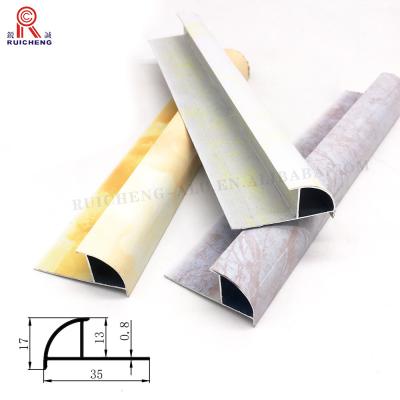 China Professional Aluminum Tile Trim Round Shape Ceramic Alloy Protection Extrusion Profile for sale