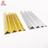 China Gold Color Aluminium L Shape Trim Tile Profile Corner With Punching Hole for sale