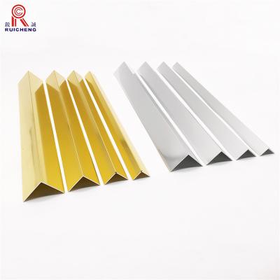 China Gold Color Aluminium L Shape Trim Tile Profile Corner With Punching Hole for sale