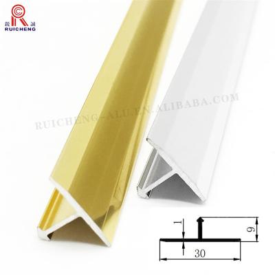 China 0.4mm - 2mm Floor Aluminum Transition Strips Gold Floor Edge Protective for sale