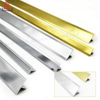 China 0.4mm - 2mm Floor Aluminum Transition Strips Gold Floor Edge Protective for sale