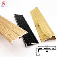 China Rubber Insert Anodized Aluminum Stair Nosing Non Slip 0.4mm - 5mm Thickness for sale