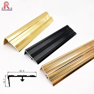 China Stair Part Aluminium Stair Nosing For Laminate Flooring Polished / Mill Finish for sale