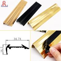 China Anti Slip Extruded Aluminum Stair Nosing Silver Gold Black Customized Color for sale