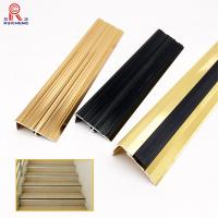 China Anti Slip Safety Aluminium Stair Nosing Edge Trim Polishing / Anodizing Oxidation for sale