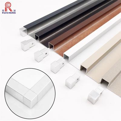China Anodized Square Shape Aluminum Tile Trim Wall Aluminium Transition Strip for sale