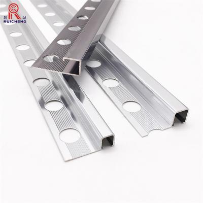 China Square Shape Aluminum Tile Trim Luxury Anodized Building Material For Marble Edge for sale