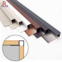 China Anodized Square Shape Aluminum Tile Trim Wall Aluminium Transition Strip for sale
