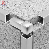 China Square Shape Aluminum Tile Trim Luxury Anodized Building Material For Marble Edge for sale