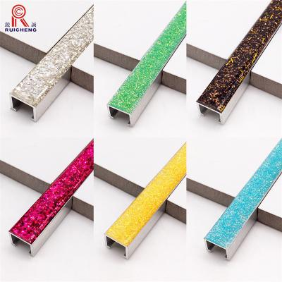 China Decorative Ceramic Aluminium Tile Trim Profiles U Shape Tile Corner Trim Strip for sale