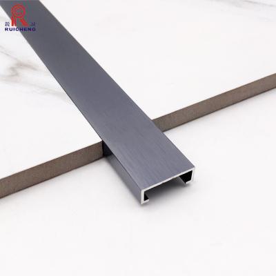 China 2.4m Ceramic Tile Accessories Decoration Profile Anodized Aluminum Listello Tile Trim for sale