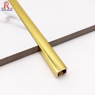 China Protective Edge Listello U Shape Tile Trim Metal Aluminum Profile for sale