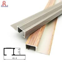 China Polished Aluminium Stair Nosing Edge Trim Stair Edge Protectors With Rubber for sale