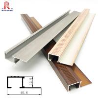 China Polished Aluminium Stair Nosing Edge Trim Stair Edge Protectors With Rubber for sale