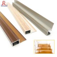 China Bullnose Aluminum Step Edge Trim Anodized Extruded Aluminum Stair Nosing for sale