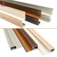 China Solid Laminate Flooring Aluminium Bullnose Stair Nosing Staircase Protection for sale