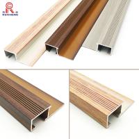 China Extruded Aluminum Metal Stair Nosing Safety Stair Straight Angles for sale