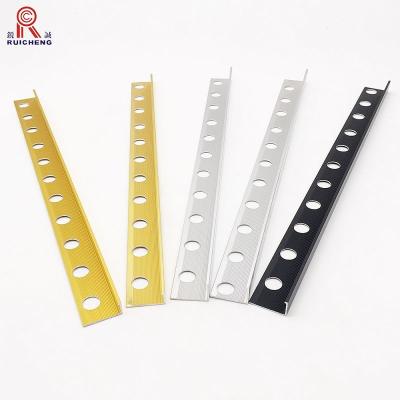 China 2.4m L Aluminum Tile Edge Trim Mill Finished Aviation 15mm Height for sale
