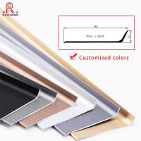 China Modern Aluminum Brushed Baseboard Skirting Board Wall Protection for sale