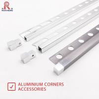 China 2mm Aluminum Tile Edge Trim , Anodized Square Ceramic Gold Metal Tile Trim for sale