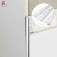 China Brushed Aluminium Tile Trim , Anodized Metal Tile Trim 8mm Anticorrosion for sale
