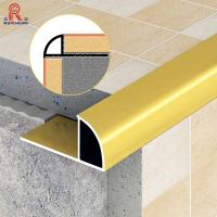 China Round Shape Aluminum Floor Edge Trim Anodized Edge Ceramic Trim Line for sale