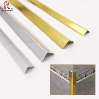 China Extruded Aluminium Wall Corner Protectors 1mm Thickness Golden Color for sale