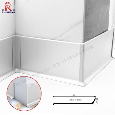 China Antislip Aluminum Skirting Board Abrasive Resistance 20mm Height for sale