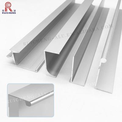 China 0.65mm Aluminium Handle Profile , T8 G Profile Handle Black Powder Coated for sale