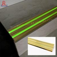 China Photoluminescent Black Aluminium Stair Nosing , 8.5mm Aluminum Stair Bullnose for sale