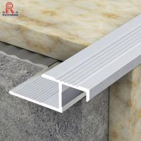 China 2.5m Aluminium Bullnose Stair Nosing , Nonradioactive Aluminium Stair Edge Nosing for sale
