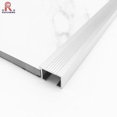 China 0.3mm - 3mm Aluminum Stair Nose Trim Interior / Exterior Step Covering for sale