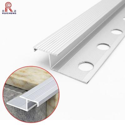 China Non Slip Aluminium Stair Nosing Edge Trim 3m Length Powder Coating for sale