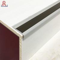 China Anodized Black Metal Stair Nosing 2.8m Length Slip Resistant Trapezoid for sale