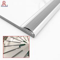 China Anti Slip Metal Stair Edge Protectors , 1.8mm  Aluminum Stair Trim for sale