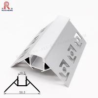 China Angle Aluminium LED Strip Light Profile 0.8mm Thickness Sandblasting Finish for sale