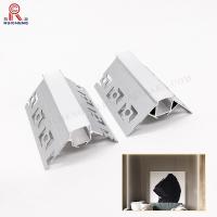 China Wall Corner Aluminium LED Strip Light Profile 3mm Thickness Recessed for sale