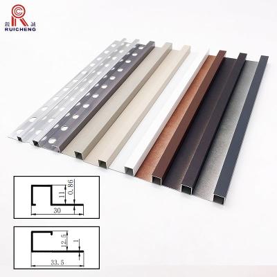 China Aluminum Metal Corner Trim For Ceramic Tile Powder Coating 10.5mm Height for sale