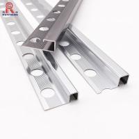 China Powder Coating White Aluminum Tile Trim Square Edge Shape 3m Length T8 for sale